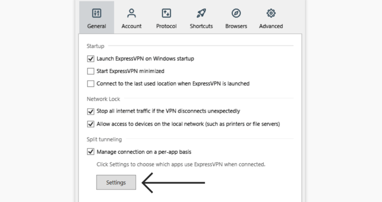 How to Use the Split Tunneling Feature | ExpressVPN