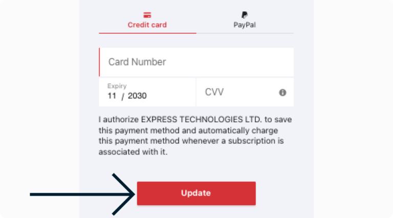 How to Update Your Credit Card Details | ExpressVPN