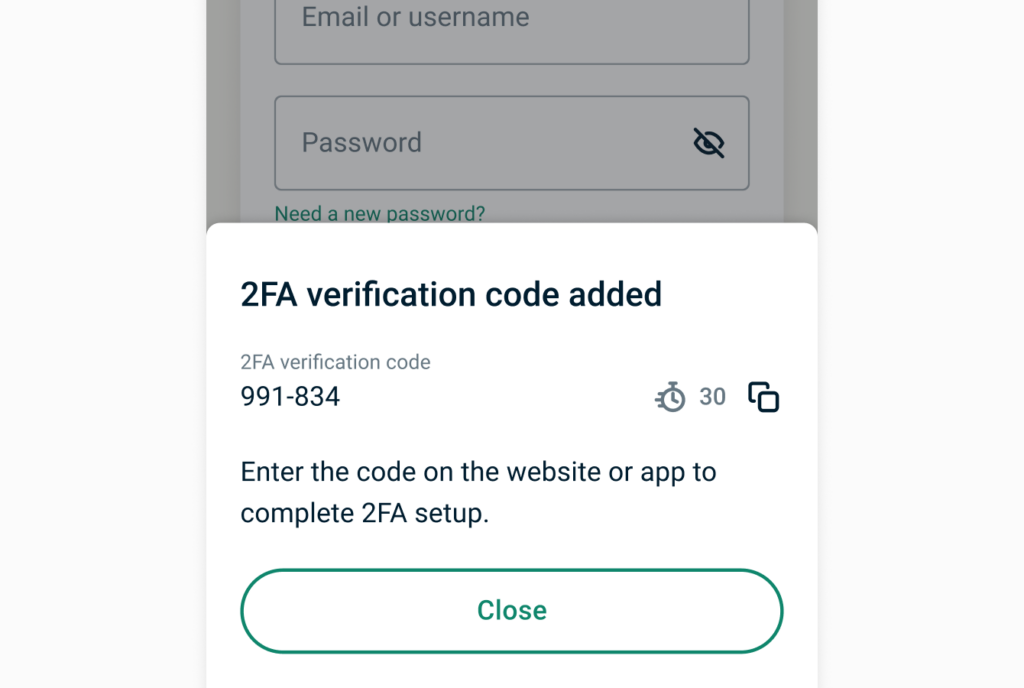 Generate 2FA codes in ExpressVPN Keys